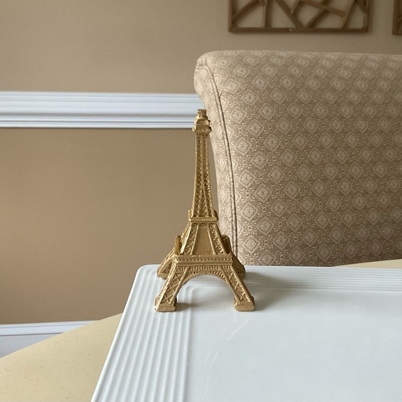 Hand Crafted | Accents | Gold Eiffel Tower Landmark Platter Decoration ...